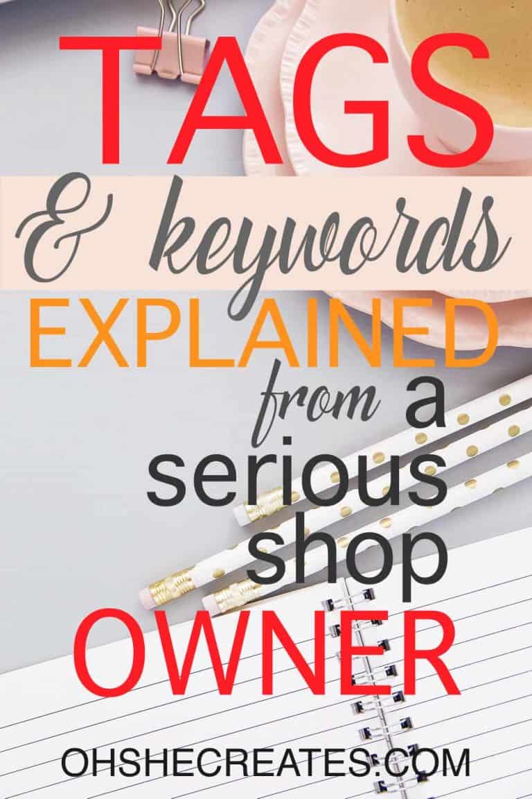 Etsy shop tags